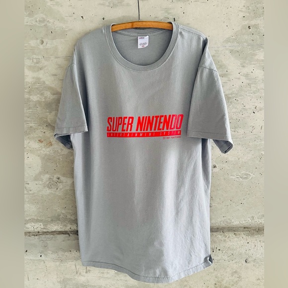Nintendo | Shirts | Vintage Super Nintendo Tee Shirt Xl Mens Gray Y2k ...